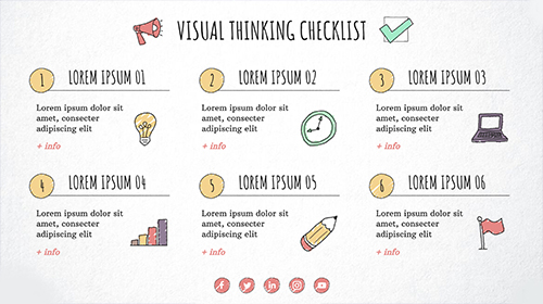 Visual thinking checklist | Plantillas de Genially